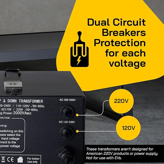 ELC T Series 2000 Watt Voltage Converter Transformer - Step Up/Down ...