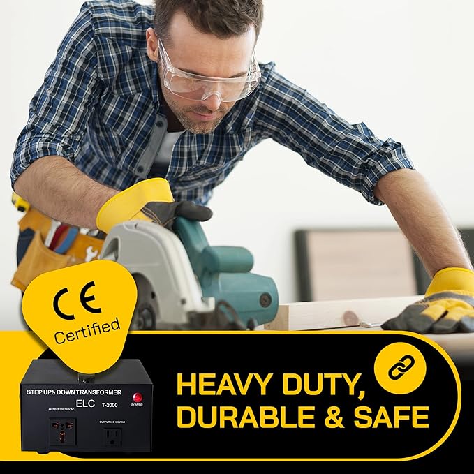 ELC T Series 2000 Watt Voltage Converter Transformer - Step Up/Down ...